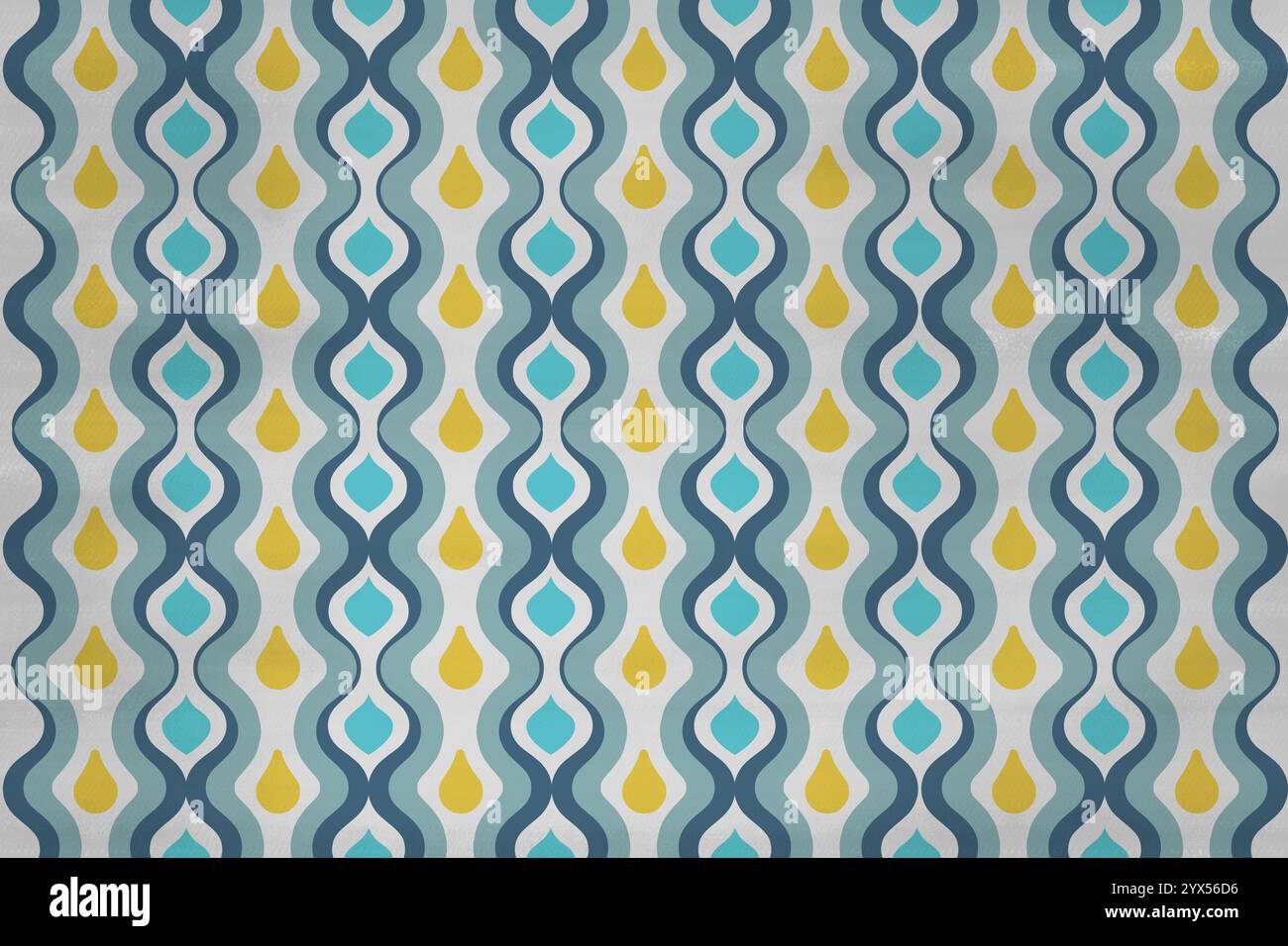 3d pattern curve horizontal shapes on turquoise background. carpet and ...