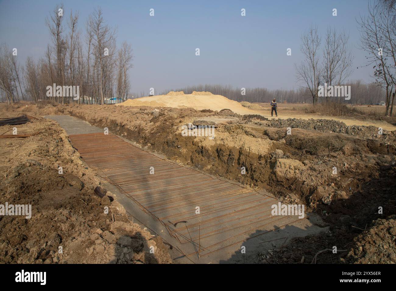 Srinagar, India. 13th Dec, 2024. General view of the under construction ...