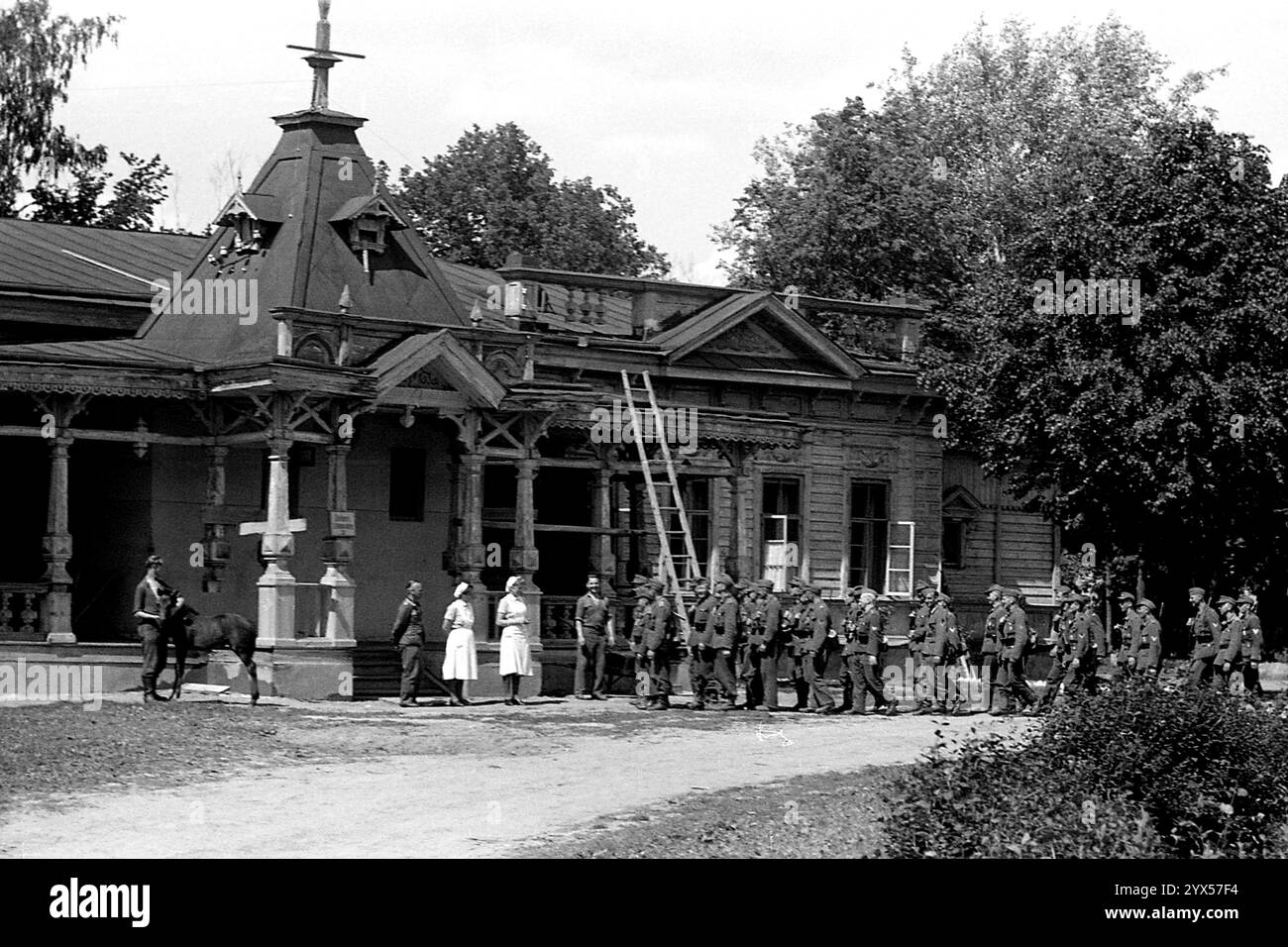 Russia 1944 June near Orsha: Inauguration of the German soldiers' rest ...