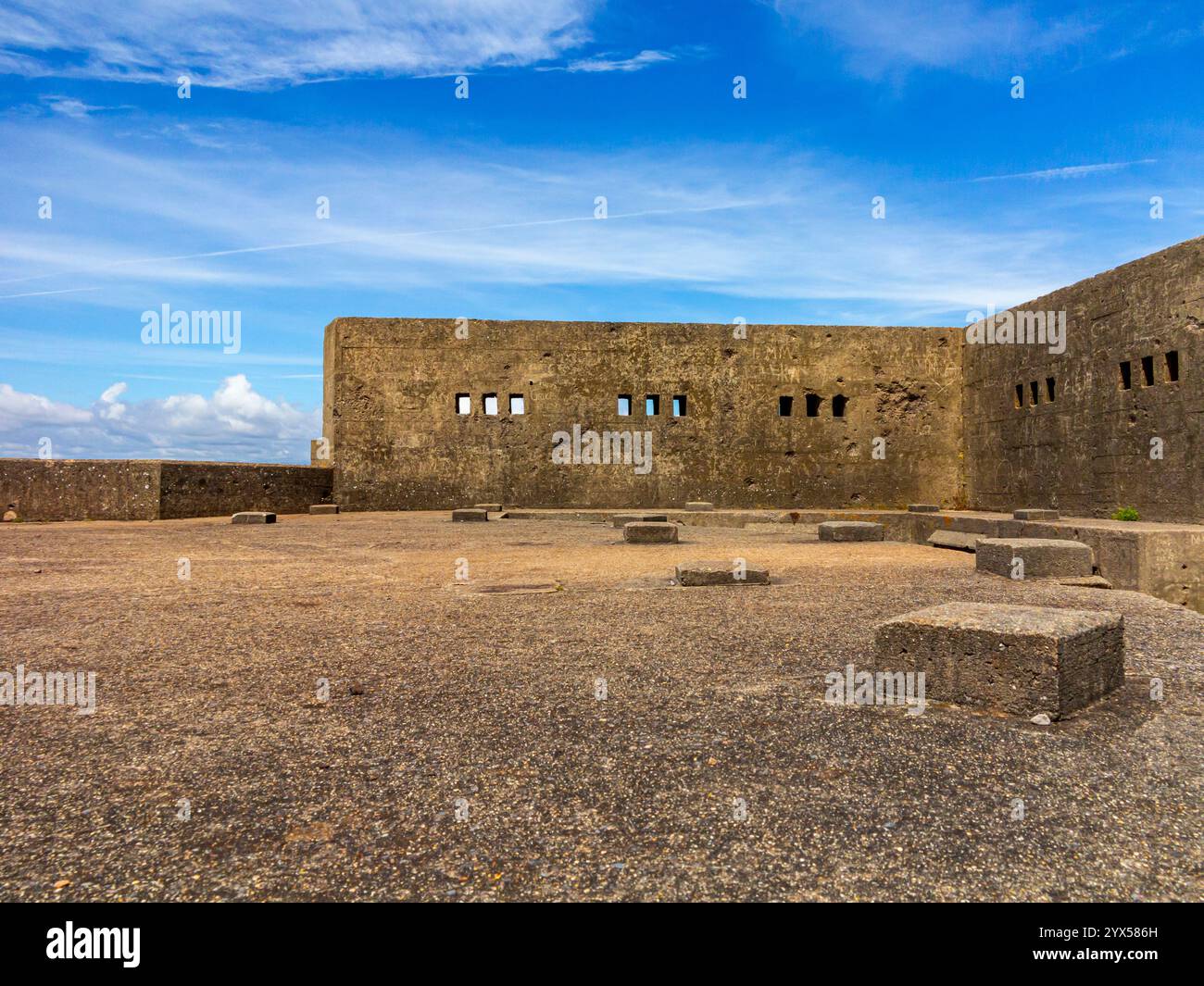 Brean Down Fort a Victorian naval fortification on the Bristol Channel ...