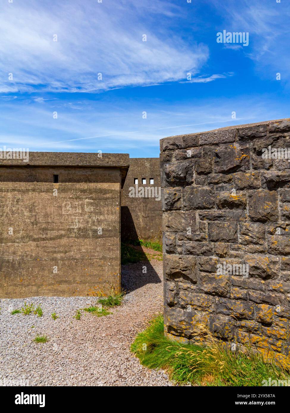 Brean Down Fort a Victorian naval fortification on the Bristol Channel ...