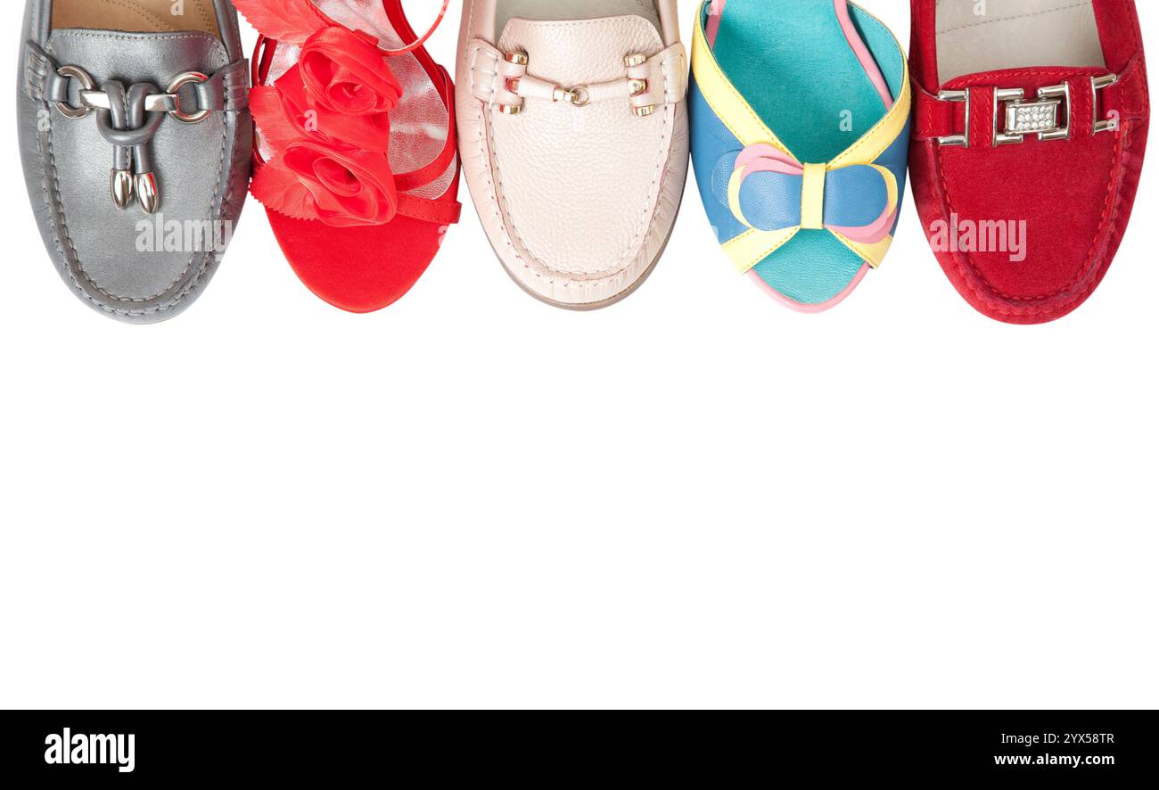 Female shoes over white hi-res stock photography and images - Alamy