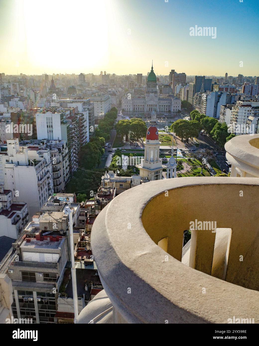Buenos Aires, Argentina - 22 Nov, 2024: Aerial views of Plaza Congreso ...