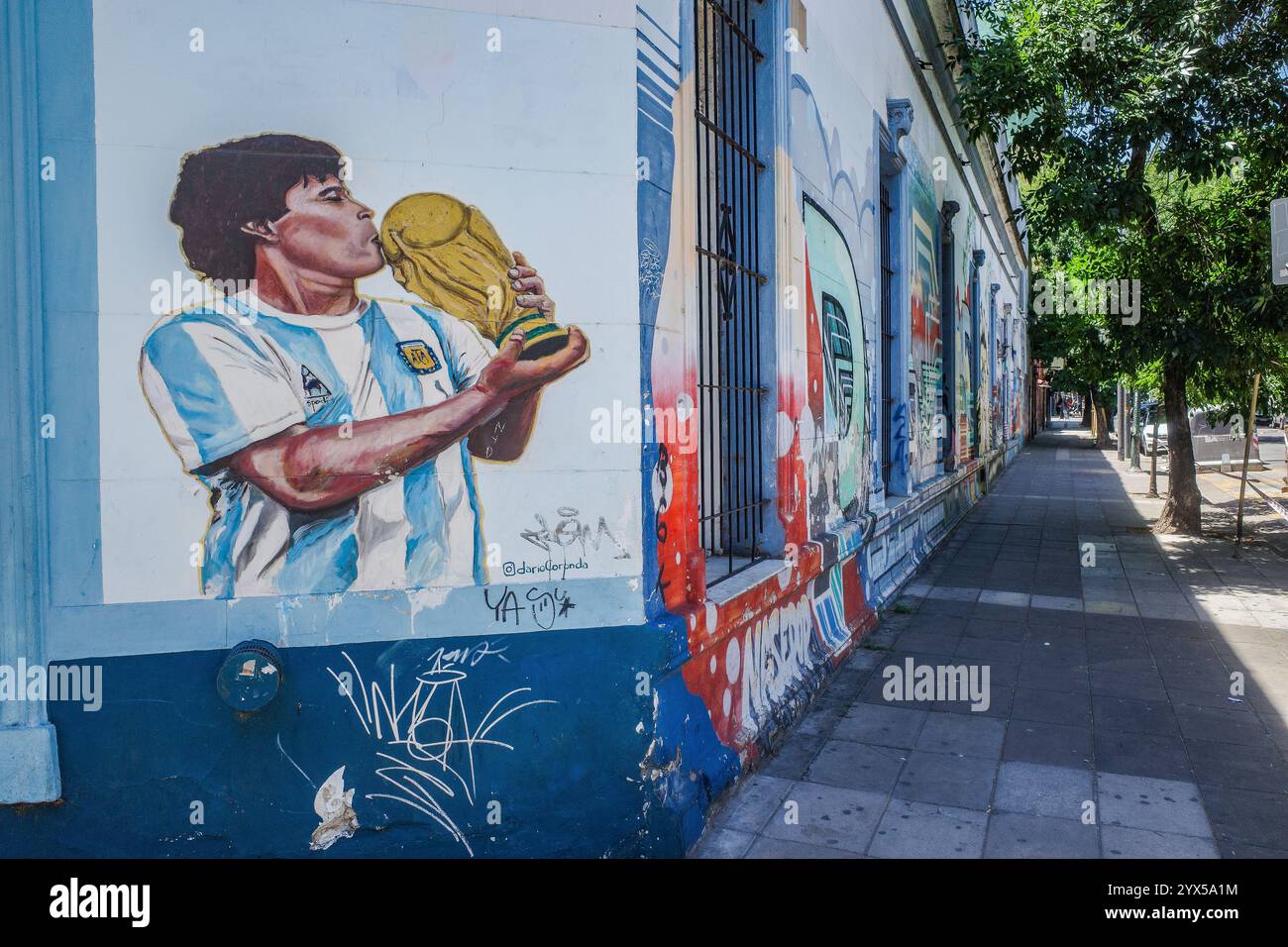 Buenos Aires, Argentina - Nov 22, 2024: Mural of Argentine footballer ...
