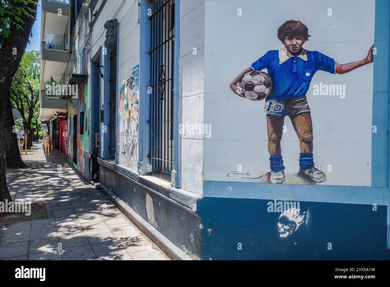 Buenos Aires, Argentina - Nov 22, 2024: Mural of Argentine footballer ...
