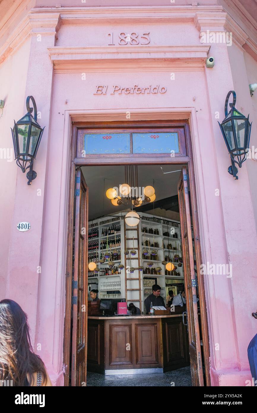 Buenos Aires, Argentina - 22 Nov, 2024: Entrance to El Preferido ...