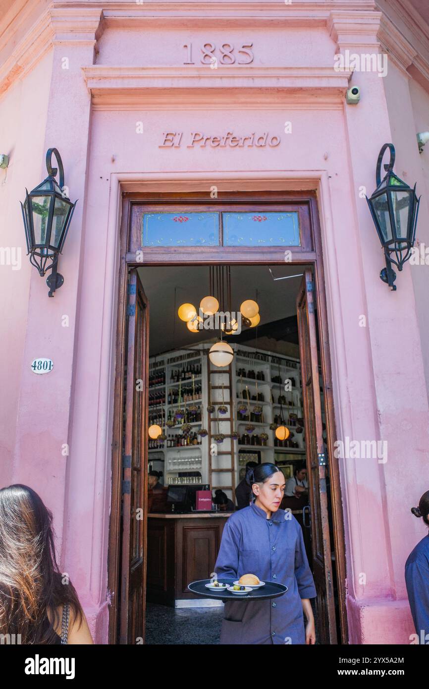 Buenos Aires, Argentina - 22 Nov, 2024: Entrance to El Preferido ...