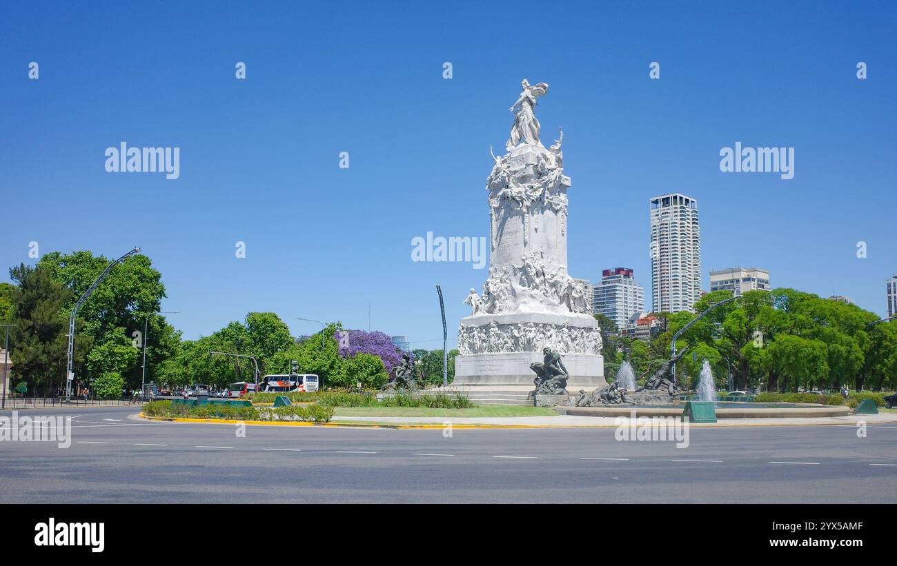Buenos Aires, Argentina - 20 Nov, 2024: Monument to the Spaniards ...