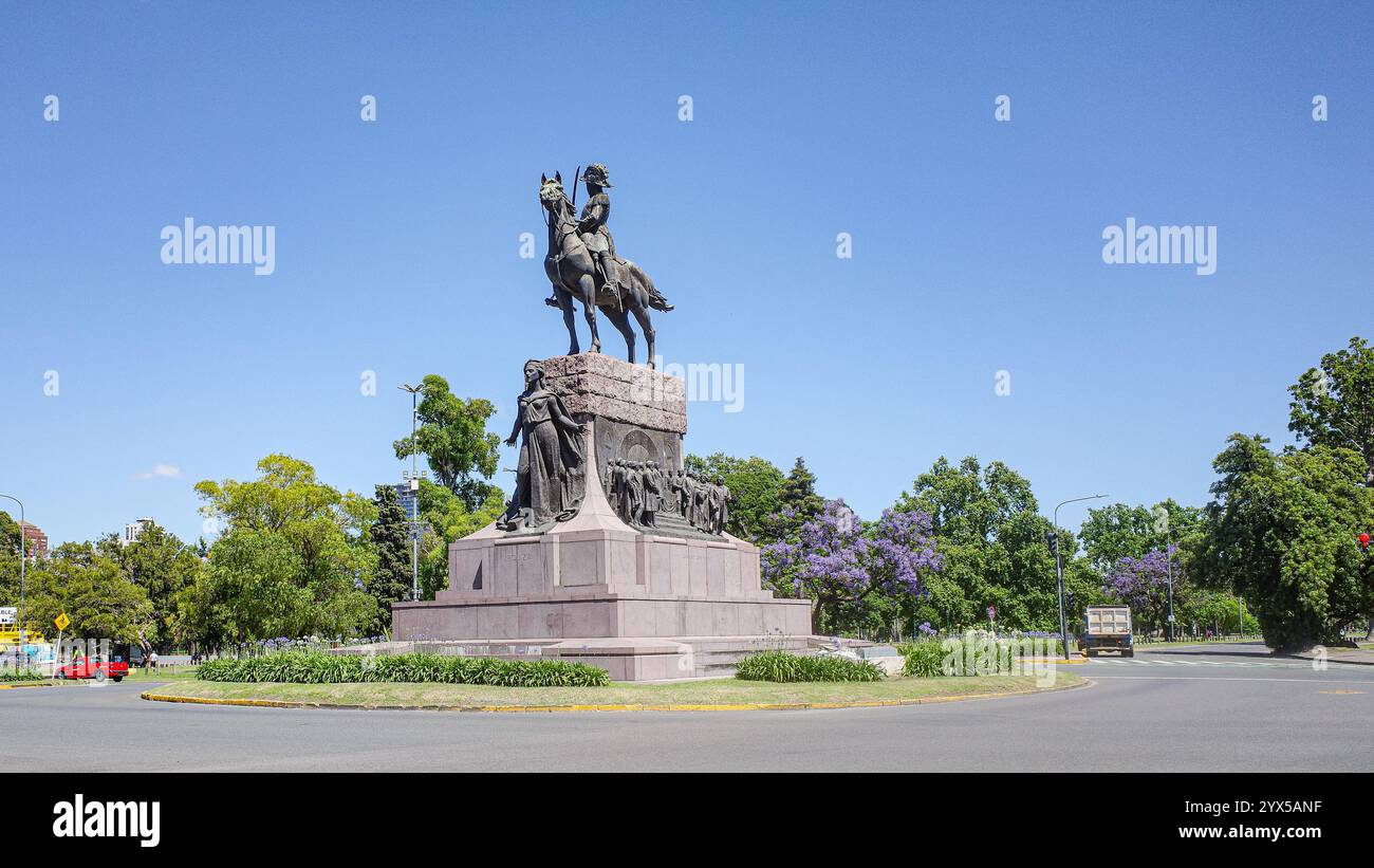 Buenos Aires, Argentina - 20 Nov, 2024: Equestrian statue of former ...