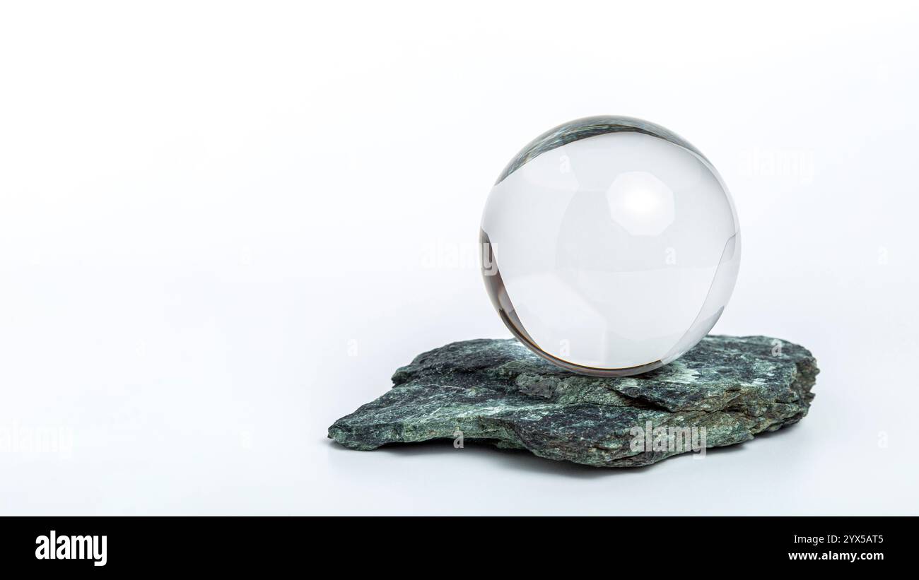 Crystal ball on the stone hi-res stock photography and images - Alamy