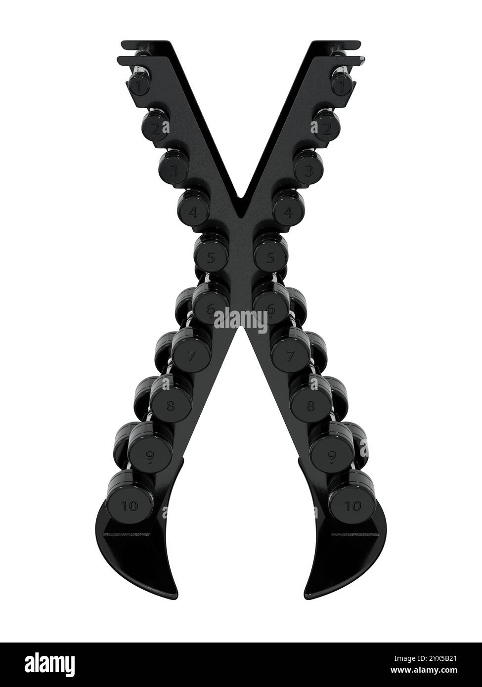 Gym Dumbbell rack in X shape, a stand for weightlifting gym equipment ...