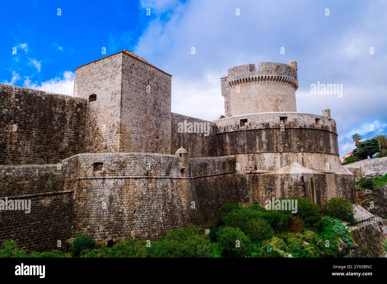Ancient Outer Walls of Dubrovnik’s Old City, Showcasing Historic ...