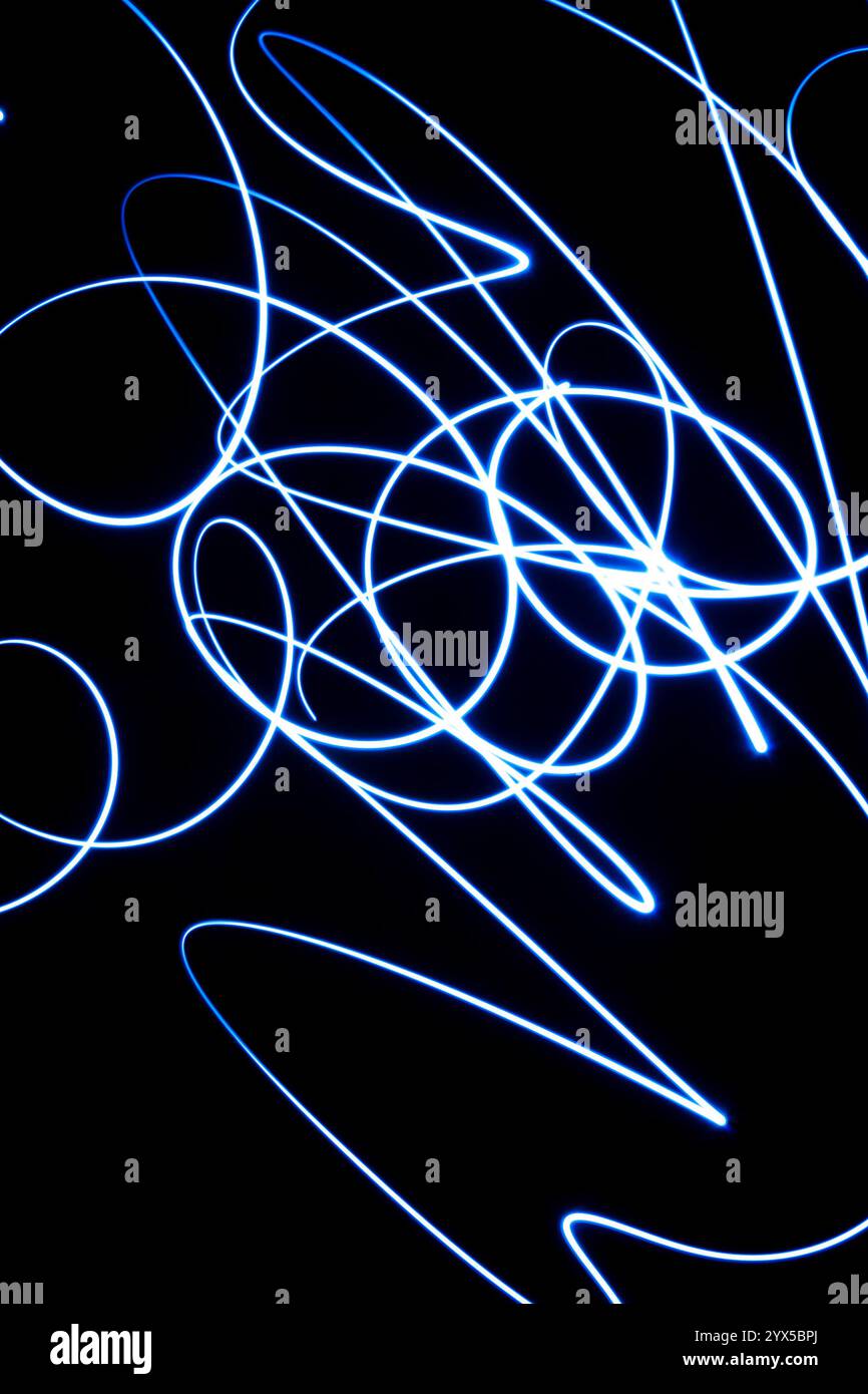 Abstract lines of light in the night Stock Photo - Alamy