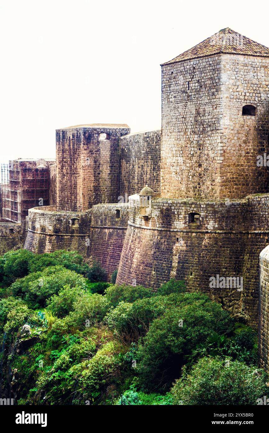 Ancient Outer Walls of Dubrovnik’s Old City, Featuring Historic ...