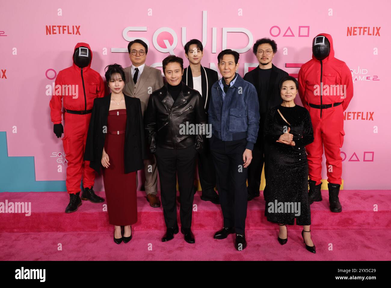 Los Angeles, USA. 13th Dec, 2024. Jo Yu-ri, Lee Seo-hwan, Lee Byung-hun ...