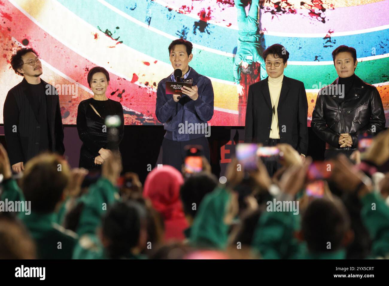 Los Angeles, USA. 13th Dec, 2024. Yang Dong-geun, Kang Ae-sim, Lee Jung ...