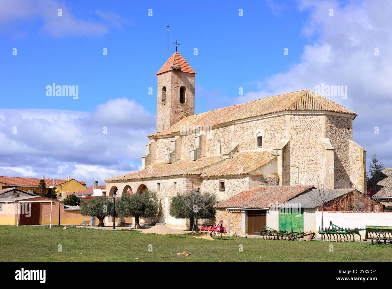 Church of Saint Bartholomew of Casa de Uceda, Guadalajara, Spain Stock ...