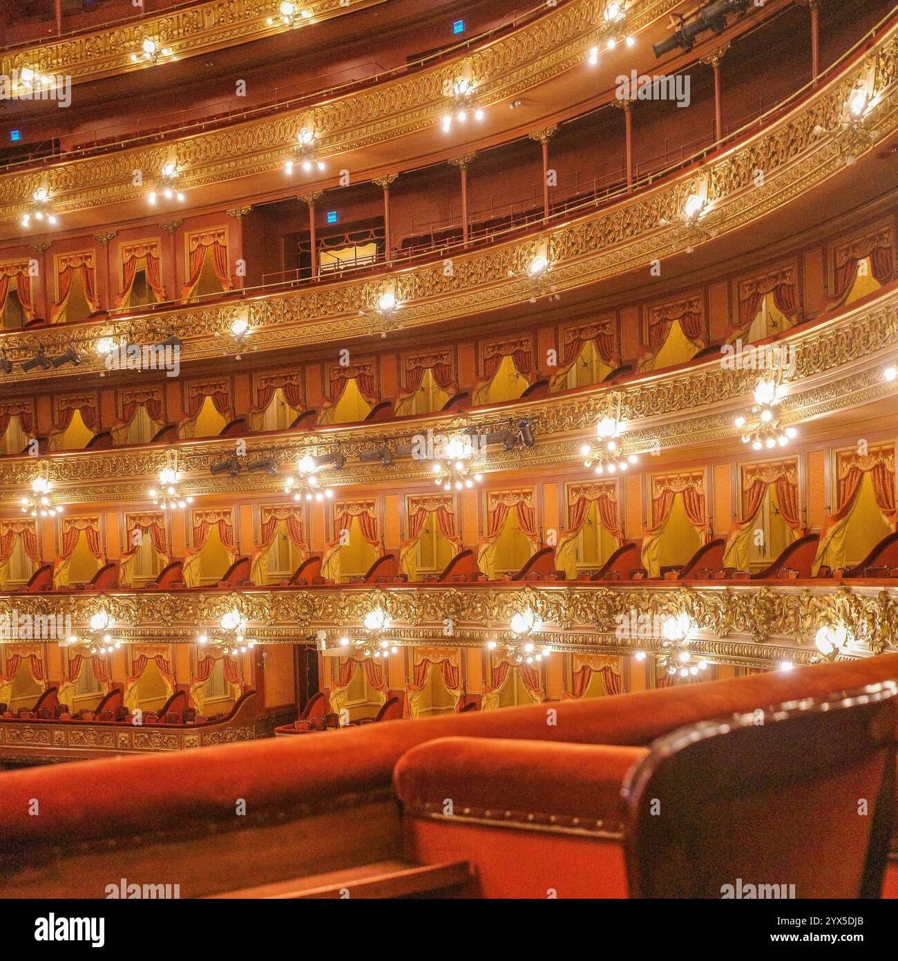 Buenos Aires, Argentina - 18 Nov, 2024: The interior of Teatro Colon ...