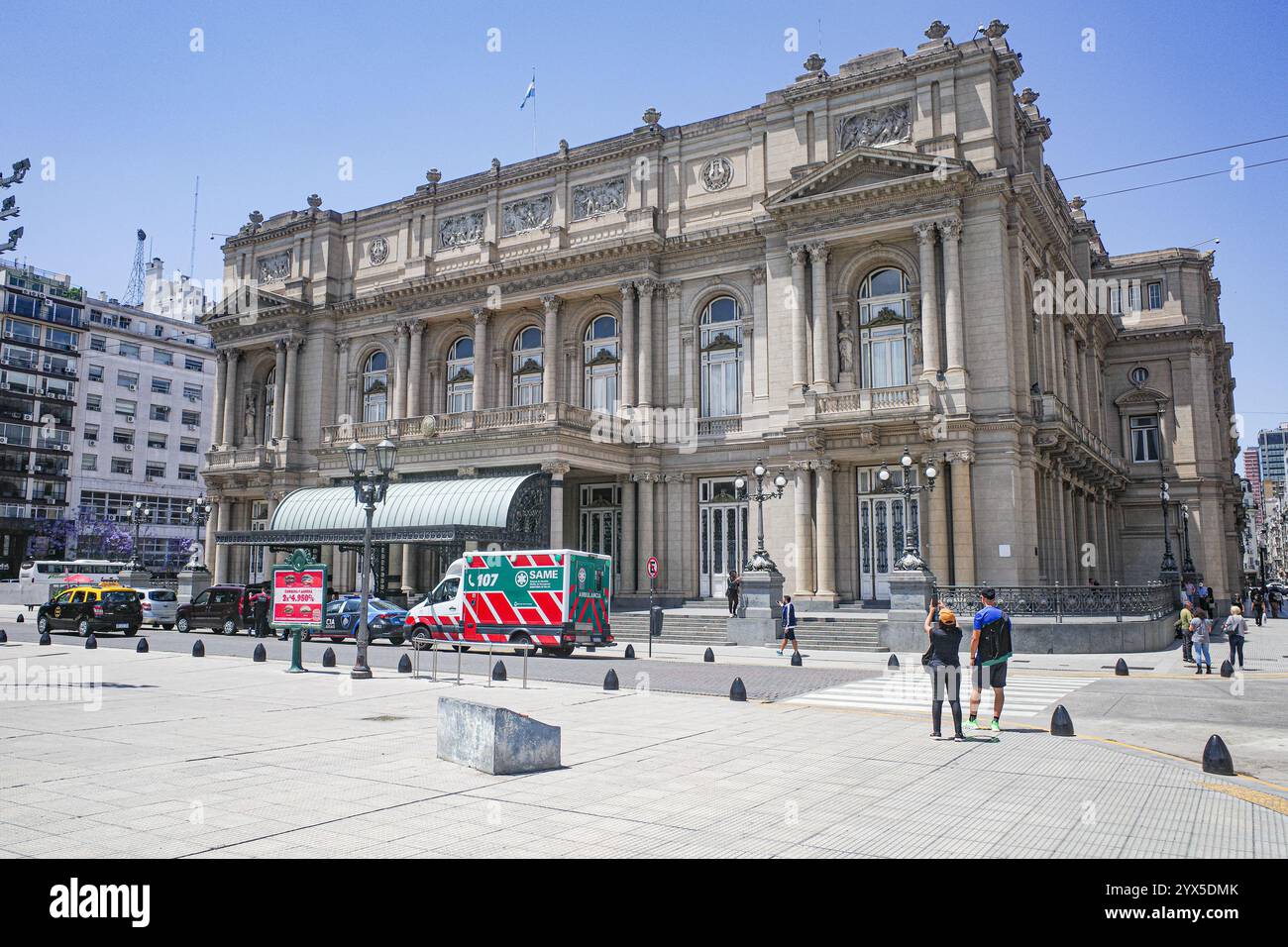 Buenos Aires, Argentina - 18 Nov, 2024: Facade of the Teatro Colon ...