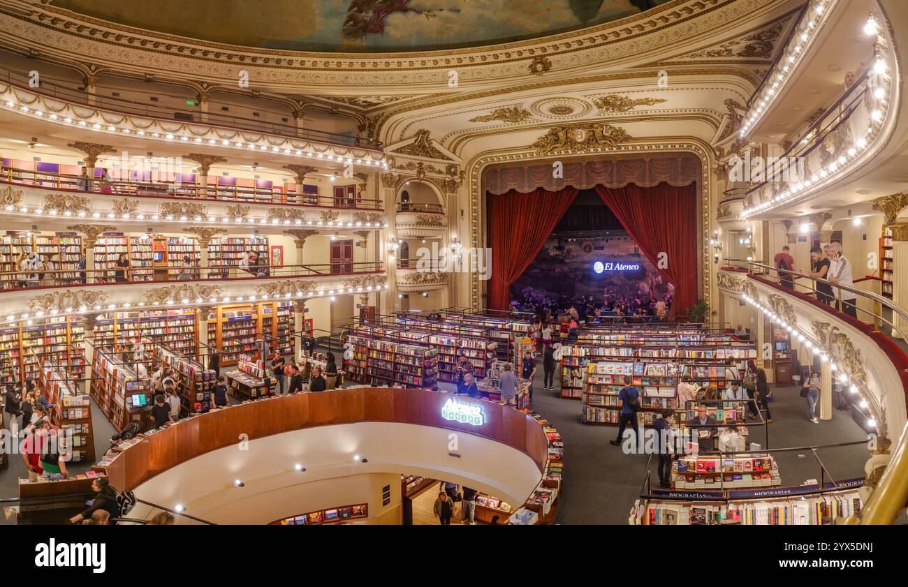 Buenos Aires, Argentina - Nov 18, 2024: El Ateneo Grand Splendid Book Store in a former theatre ...