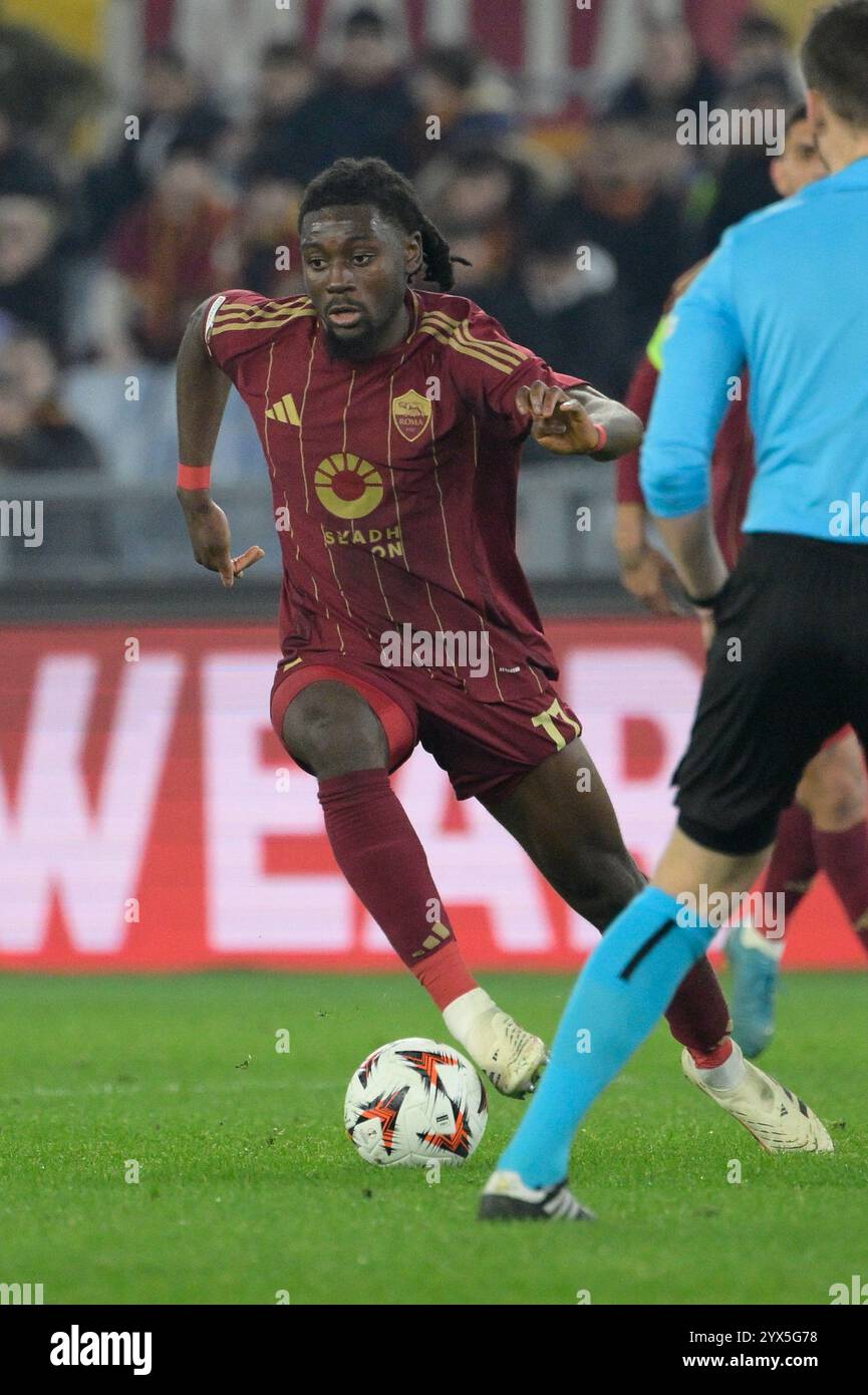 Roma’s Manu Kone seen in action during the UEFA Europa League 2024-2025 ...