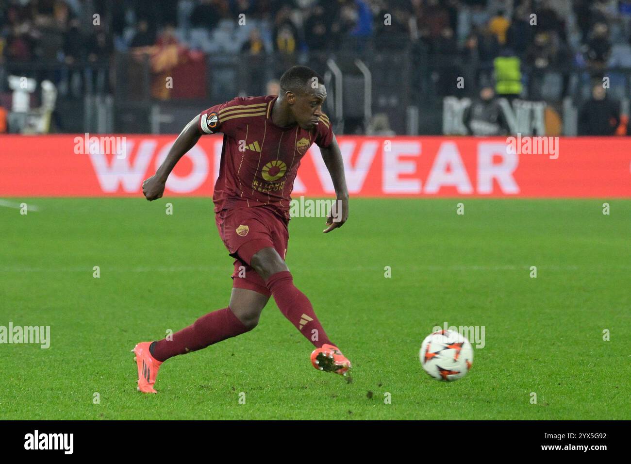 Roma’s Saud Abdulhamid seen in action during the UEFA Europa League ...