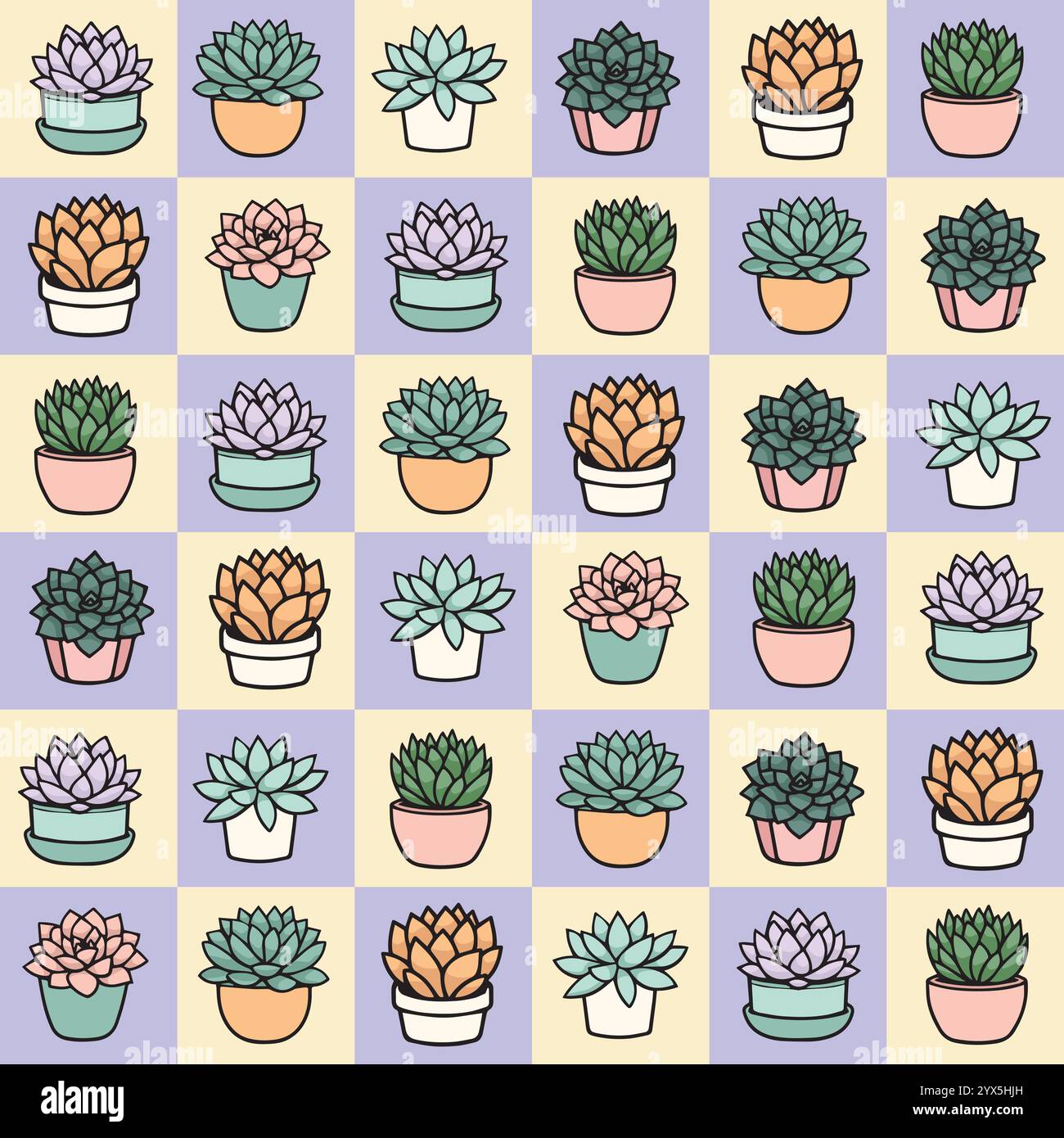 Seamless repeating pattern succulent plant hi-res stock photography and ...