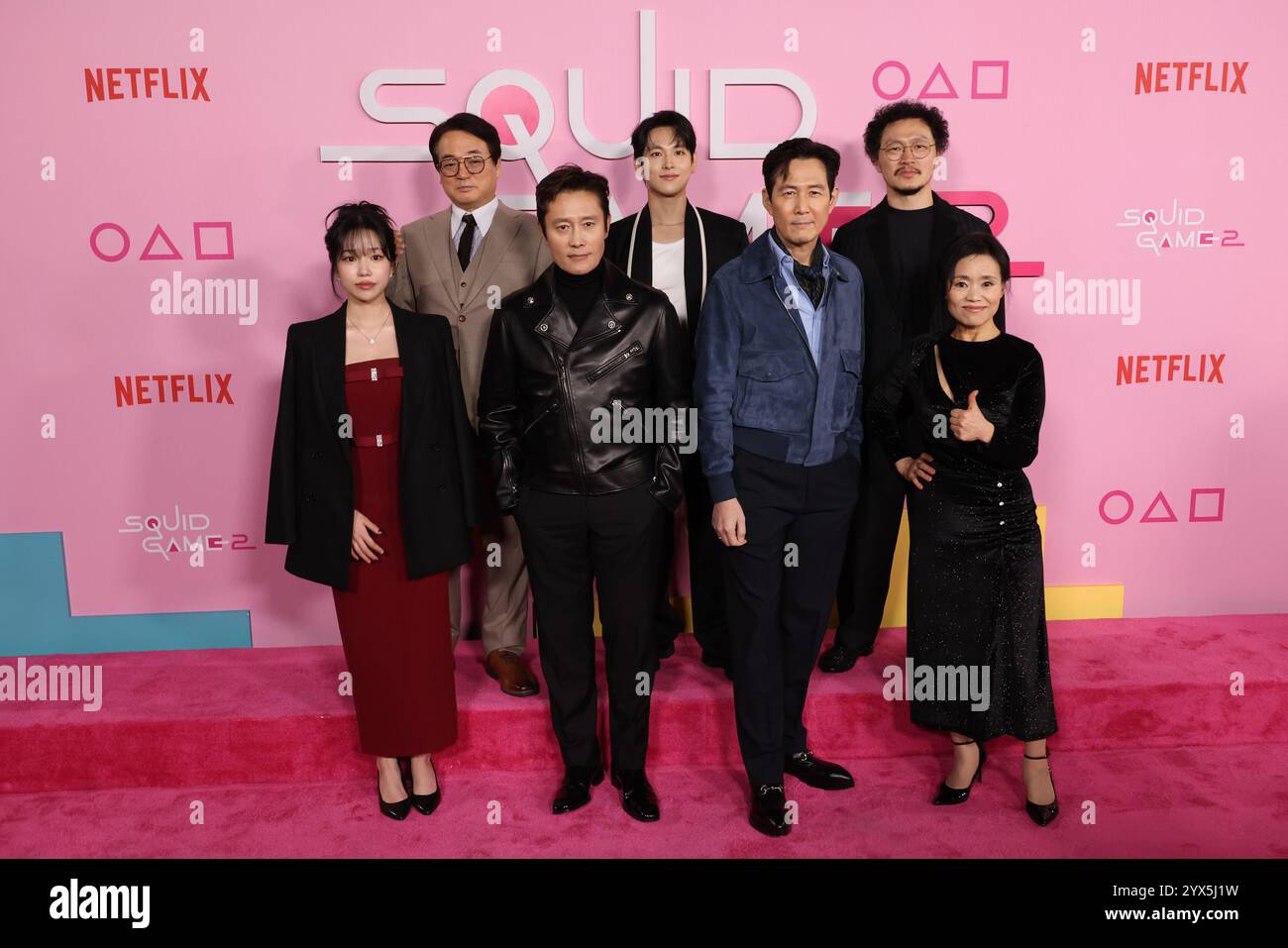 Los Angeles, USA. 13th Dec, 2024. Jo Yu-ri, Lee Seo-hwan, Lee Byung-hun ...