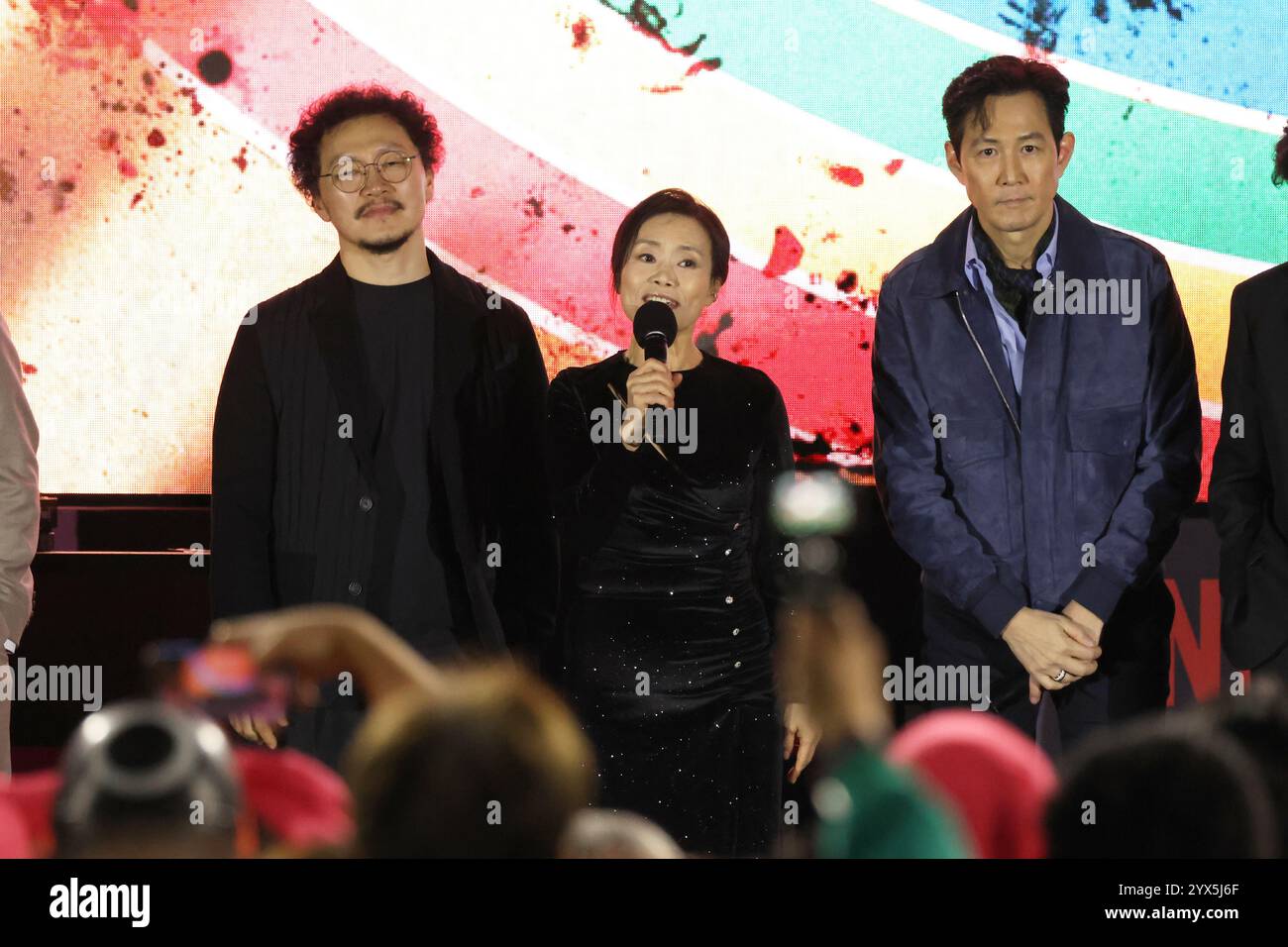 Los Angeles, USA. 13th Dec, 2024. Yang Dong-geun, Kang Ae-sim, and Lee ...