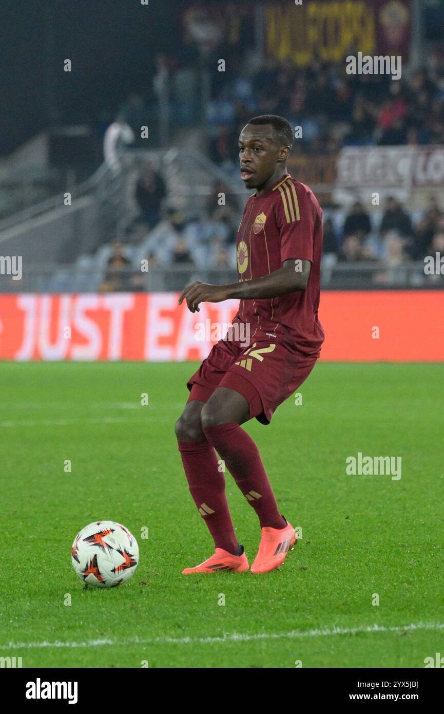 Roma’s Saud Abdulhamid seen in action during the UEFA Europa League 2024-2025 football match ...