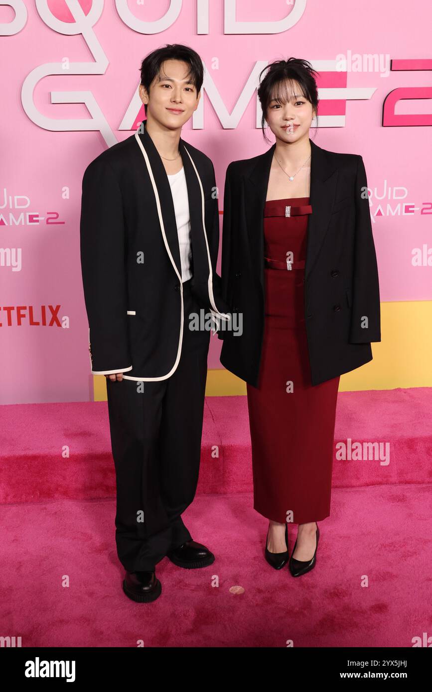 Los Angeles, USA. 13th Dec, 2024. Yim Si-wan and Jo Yu-ri attends the Los Angeles Premiere & Fan ...