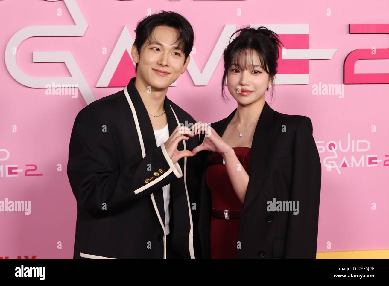 Los Angeles, USA. 13th Dec, 2024. Yim Si-wan and Jo Yu-ri attends the ...