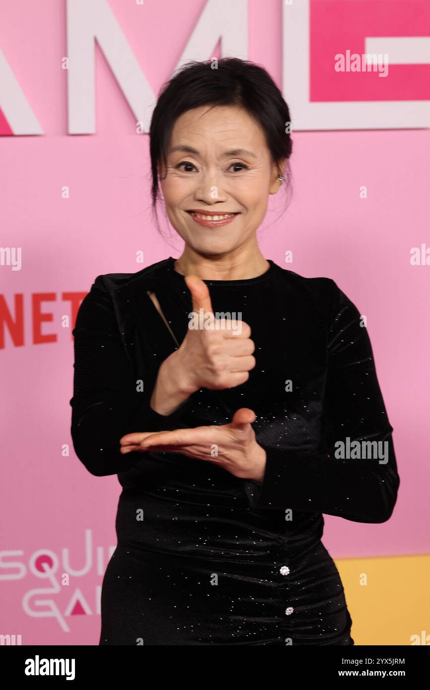 Los Angeles, USA. 13th Dec, 2024. Kang Ae-sim attends the Los Angeles ...
