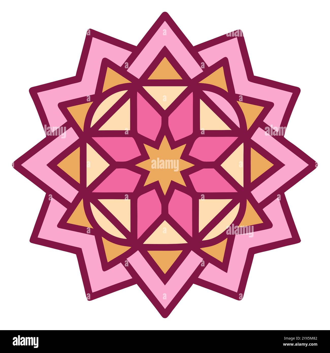 Elegant Islamic Geometric Pattern for Book Covers, Religious Designs ...