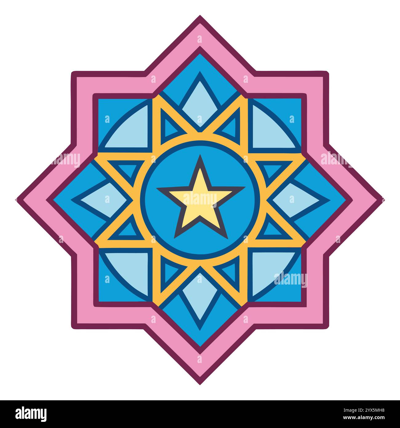 Elegant Islamic Geometric Pattern for Book Covers, Religious Designs ...