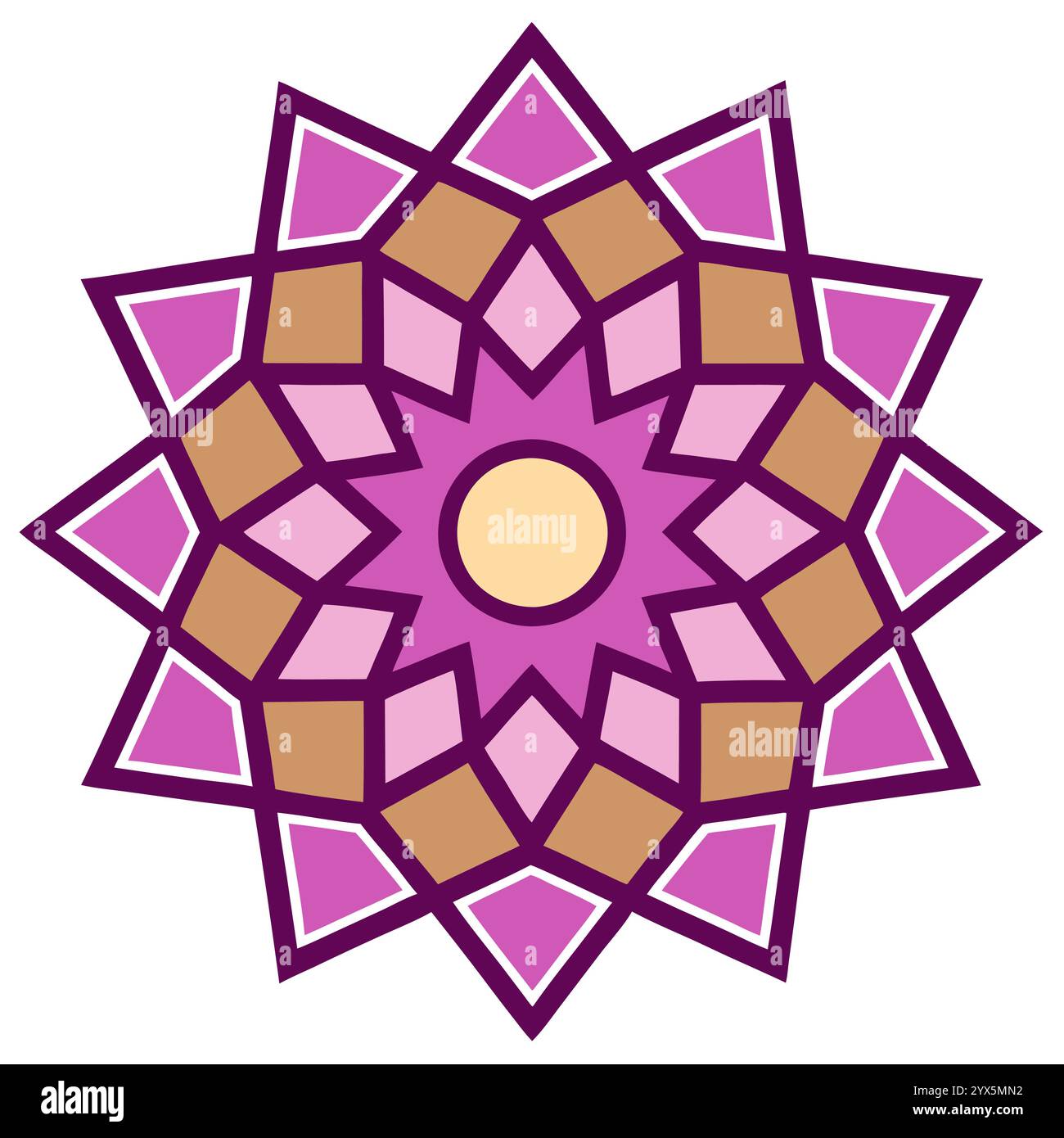 Elegant Islamic Geometric Pattern for Book Covers, Religious Designs ...