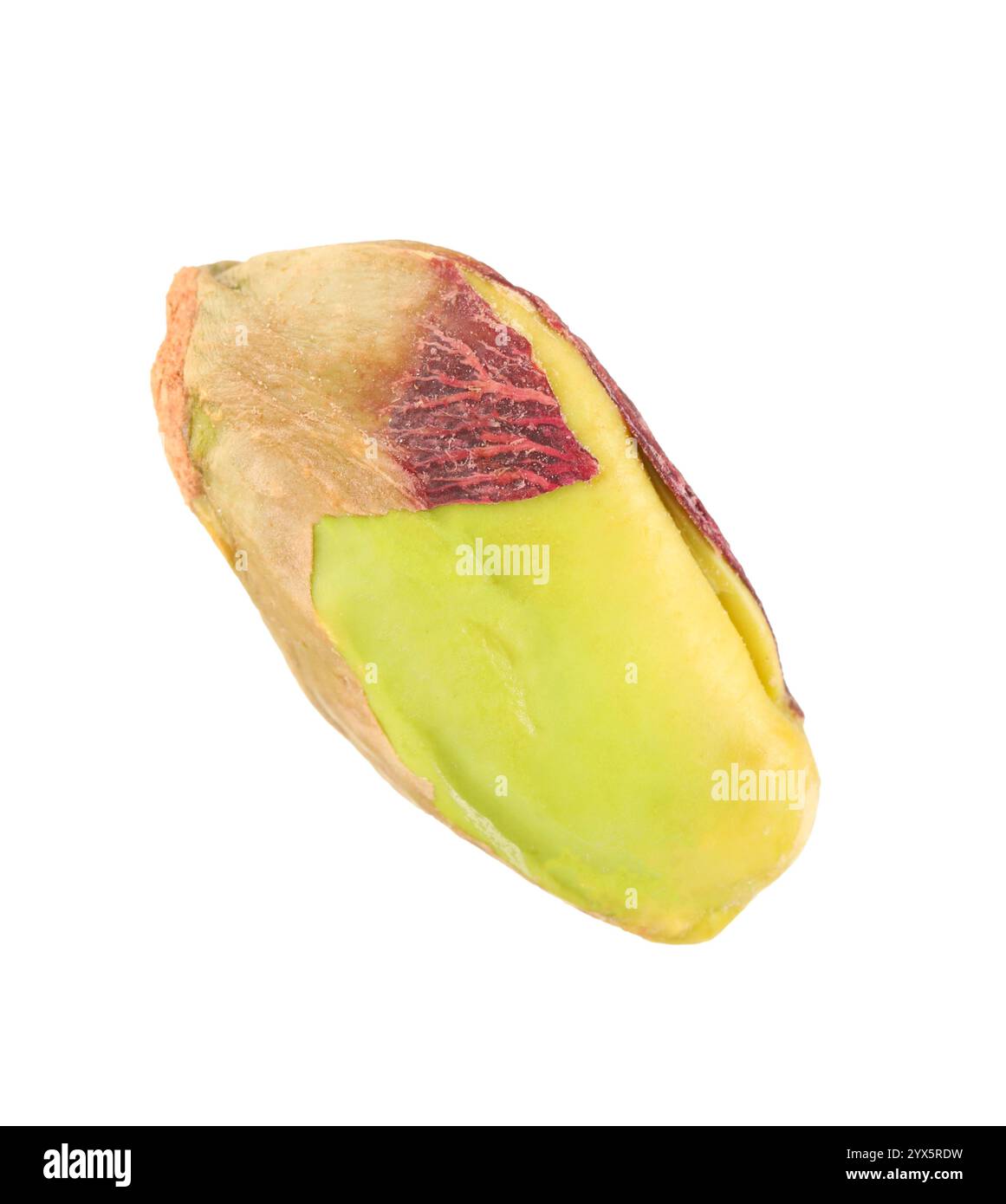 One peeled pistachio nut isolated on white Stock Photo - Alamy