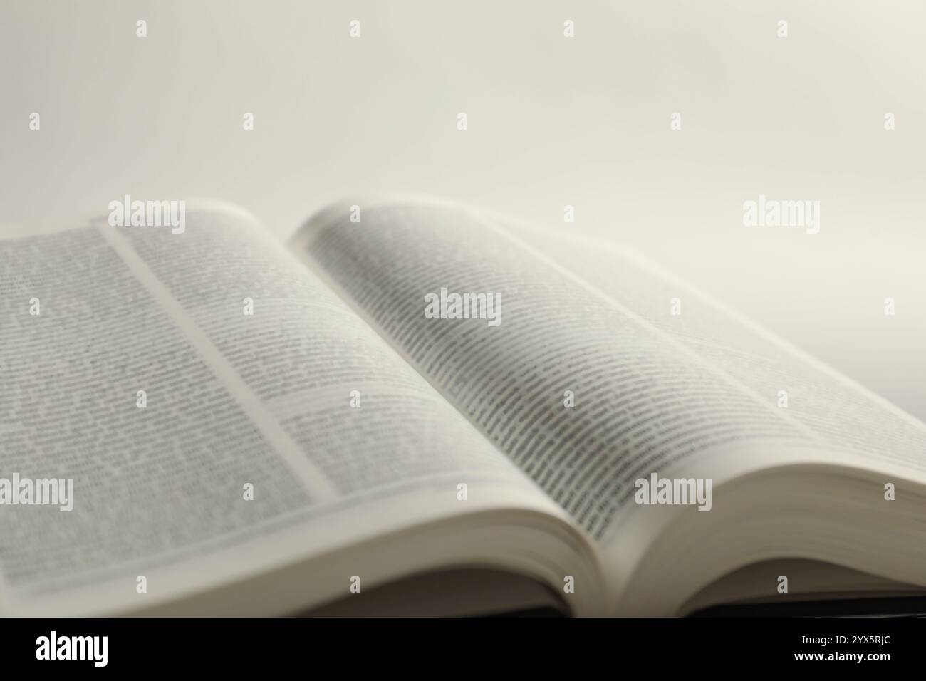Open Holy Bible in English language on white background, closeup Stock ...