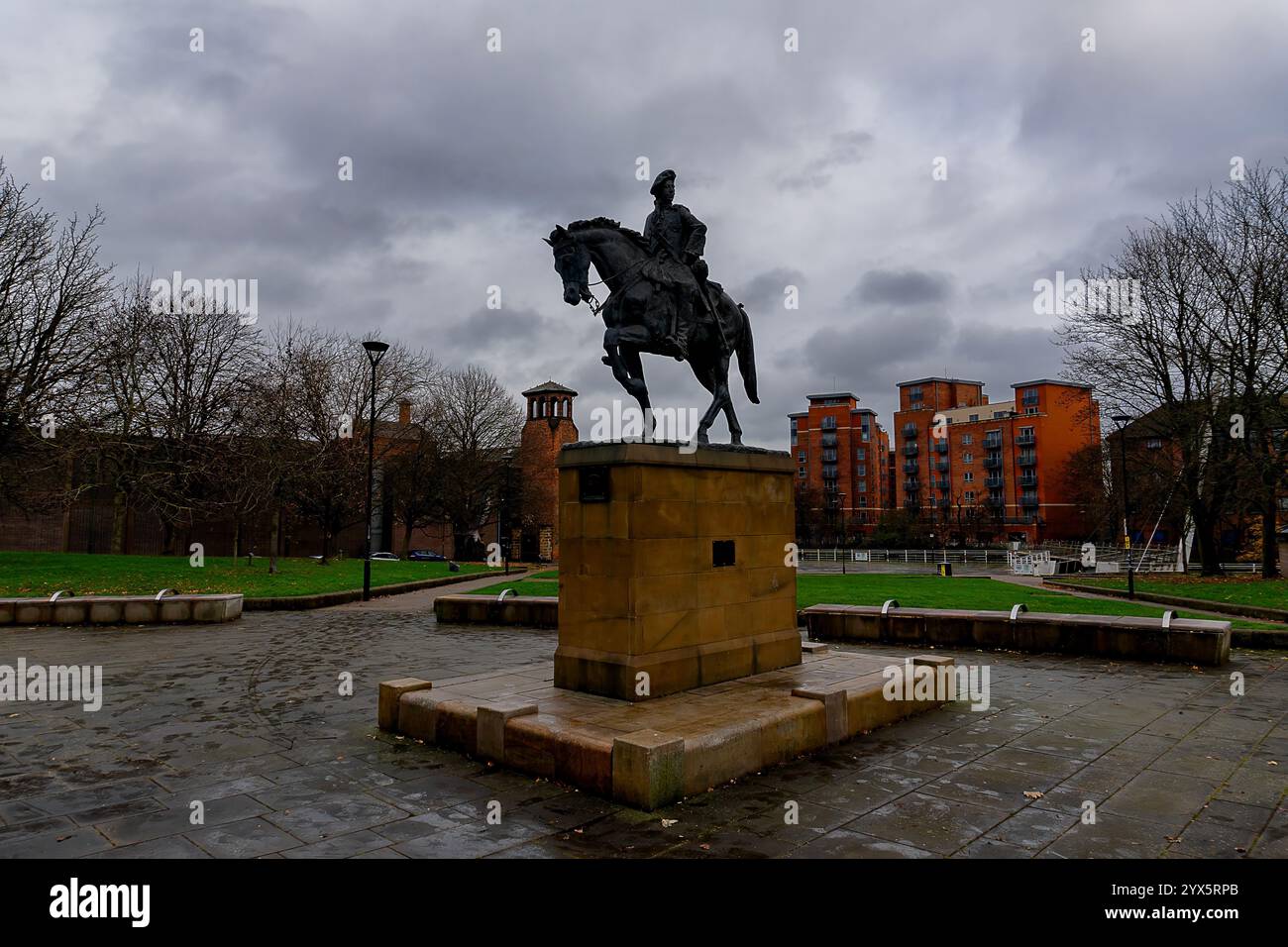 The statue of Bonnie Prince Charlie in Derby, Derbyshire, UK Stock ...