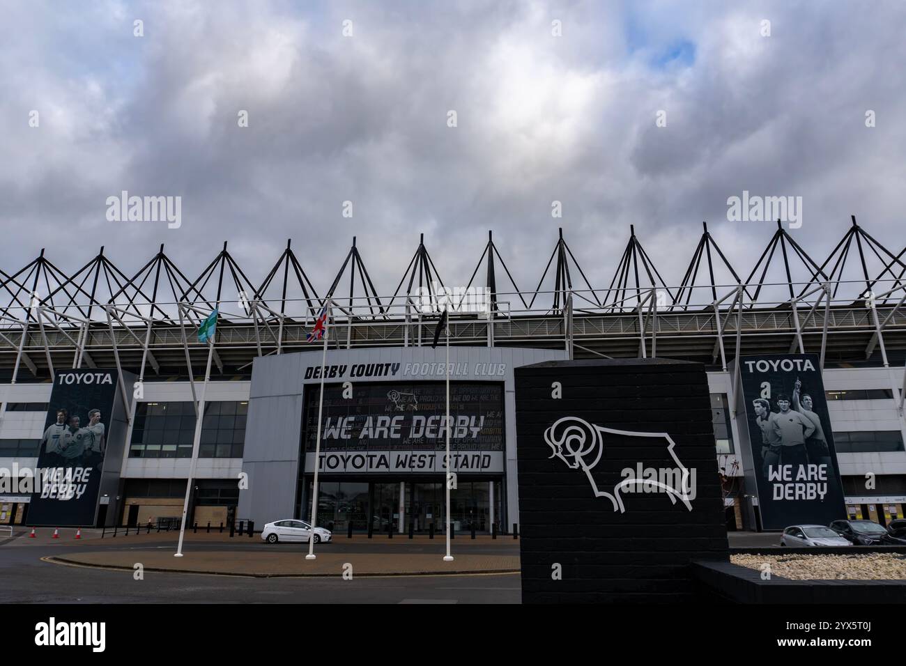 Pride Park is the home of Derby County Football Club in Derbyshire, UK ...