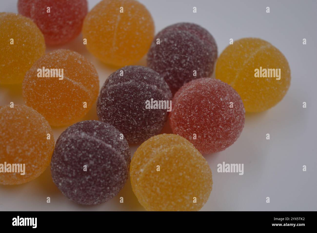 Original jelly Finnish candies in the form of round balls covered with ...