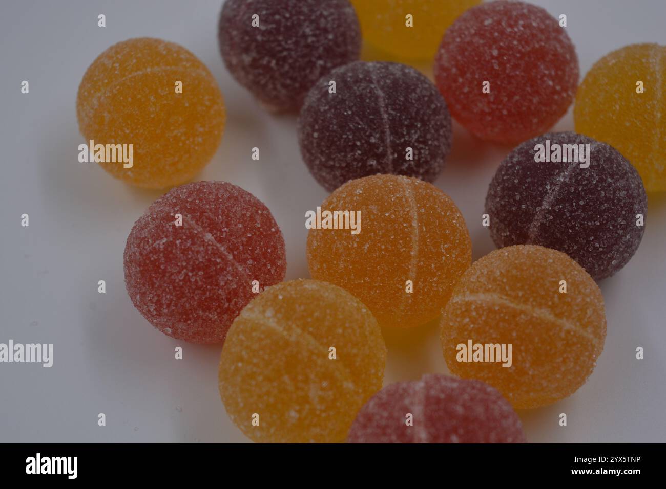 Original jelly Finnish candies in the form of round balls covered with ...