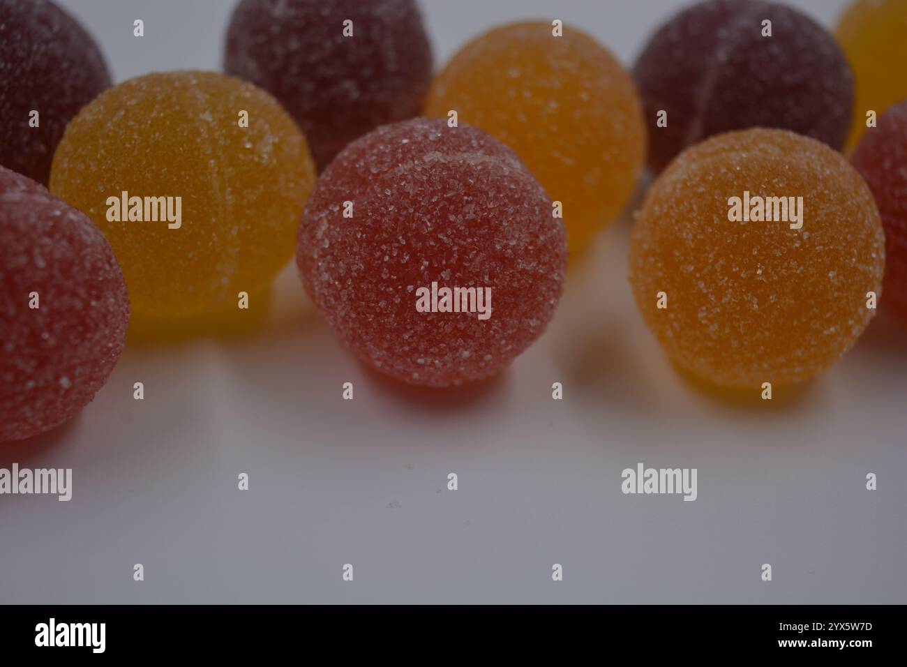 Original jelly Finnish candies in the form of round balls covered with ...