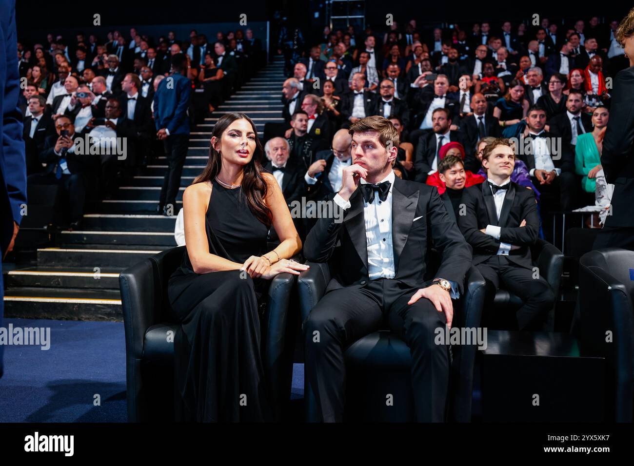 VERSTAPPEN Max, Red Bull Racing, FIA Formula 1, portrait with his wife ...