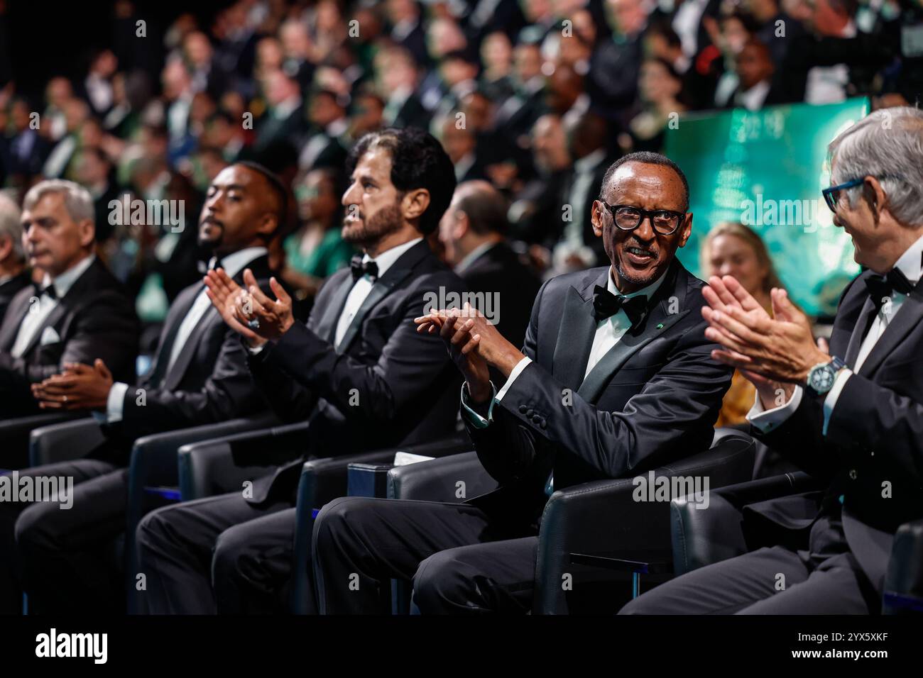 Kagame Paul, Rwanda president, portrait with BEN SULAYEM Mohammed ...
