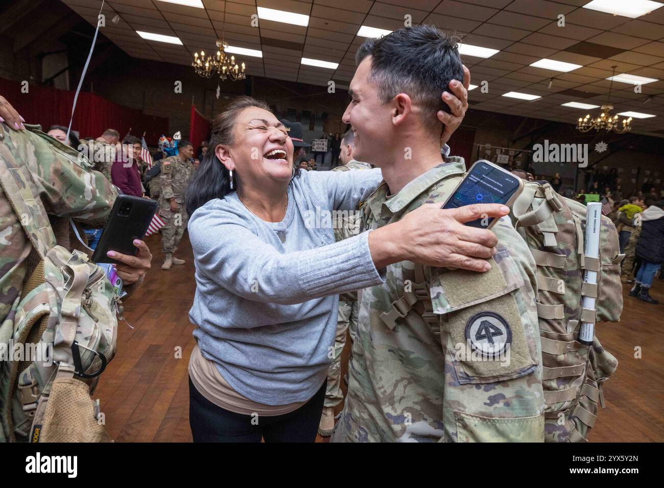 Lawrenceville, New Jersey, USA. 3rd Dec, 2024. Family members and friends welcome home 200 U.S ...