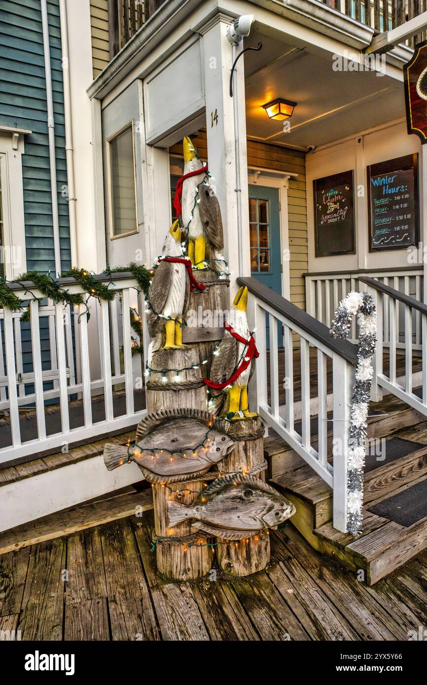 November 29, 2024 Booth Bay Harbor, Maine, USA McASeagullÕs Restaurant ...