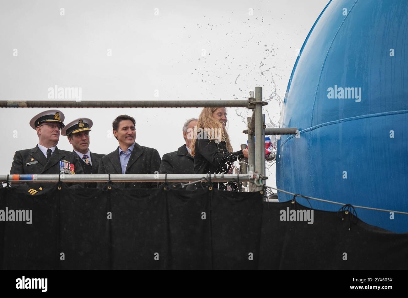 North Vancouver, Canada. 13th Dec, 2024. HMCS Protecteur ship sponsor ...