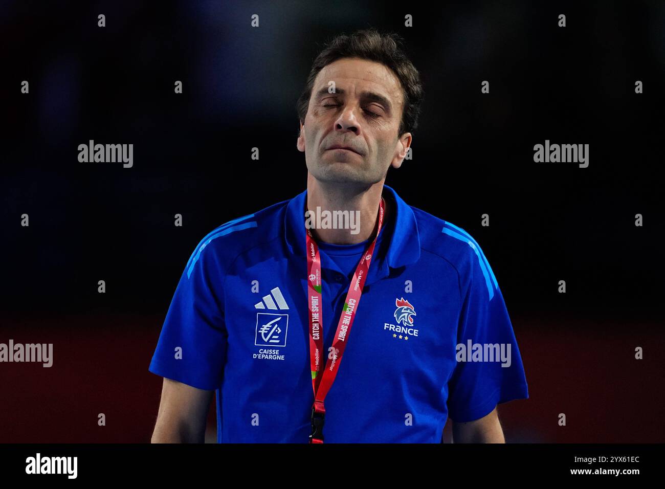 Vienna, Austria 20241213. France's coach Sebastien Gardillou during the ...