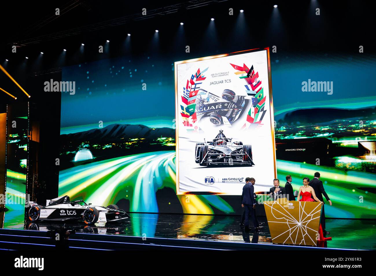 Jaguar TCS Racing Formula E team champion during the 2024 FIA Awards ...